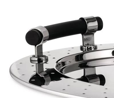 Plateau ovale MG09 en inox, de Alessi / Boutique Gaudin.